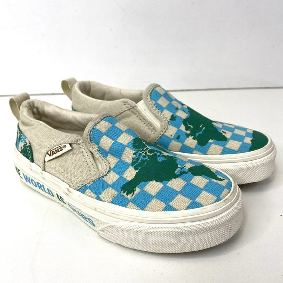 Vans | Shoes | Vans Shoes Kids Boys Girls Youth Size Us 1 Map World ...